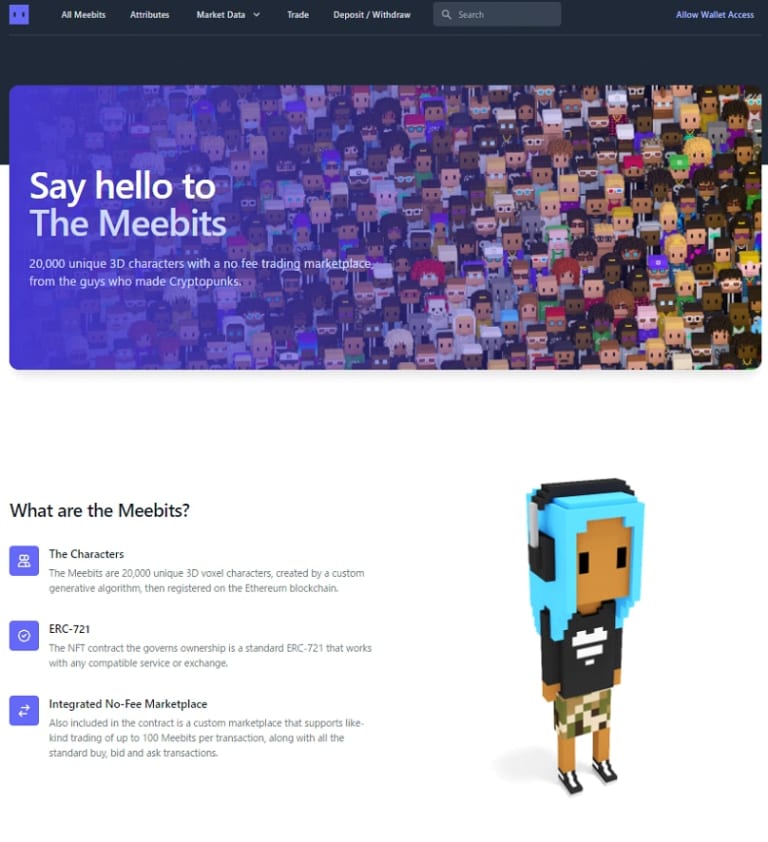 Coincheck NFTの新NFTコレクション「The Meebits（ザ・ミービッツ）」とは | サステナビリティ×ブロックチェーン情報 ...