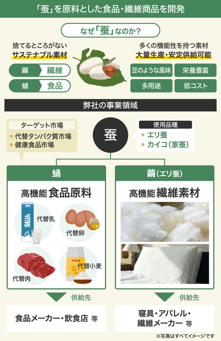 日本の蚕バイオテクノロジーを世界に発信。食品ベンチャーが「FUNDINNO」で資金調達 | 株式投資ニュース | 未来がもっと楽しみになる金融・投資メディア「HEDGE GUIDE」